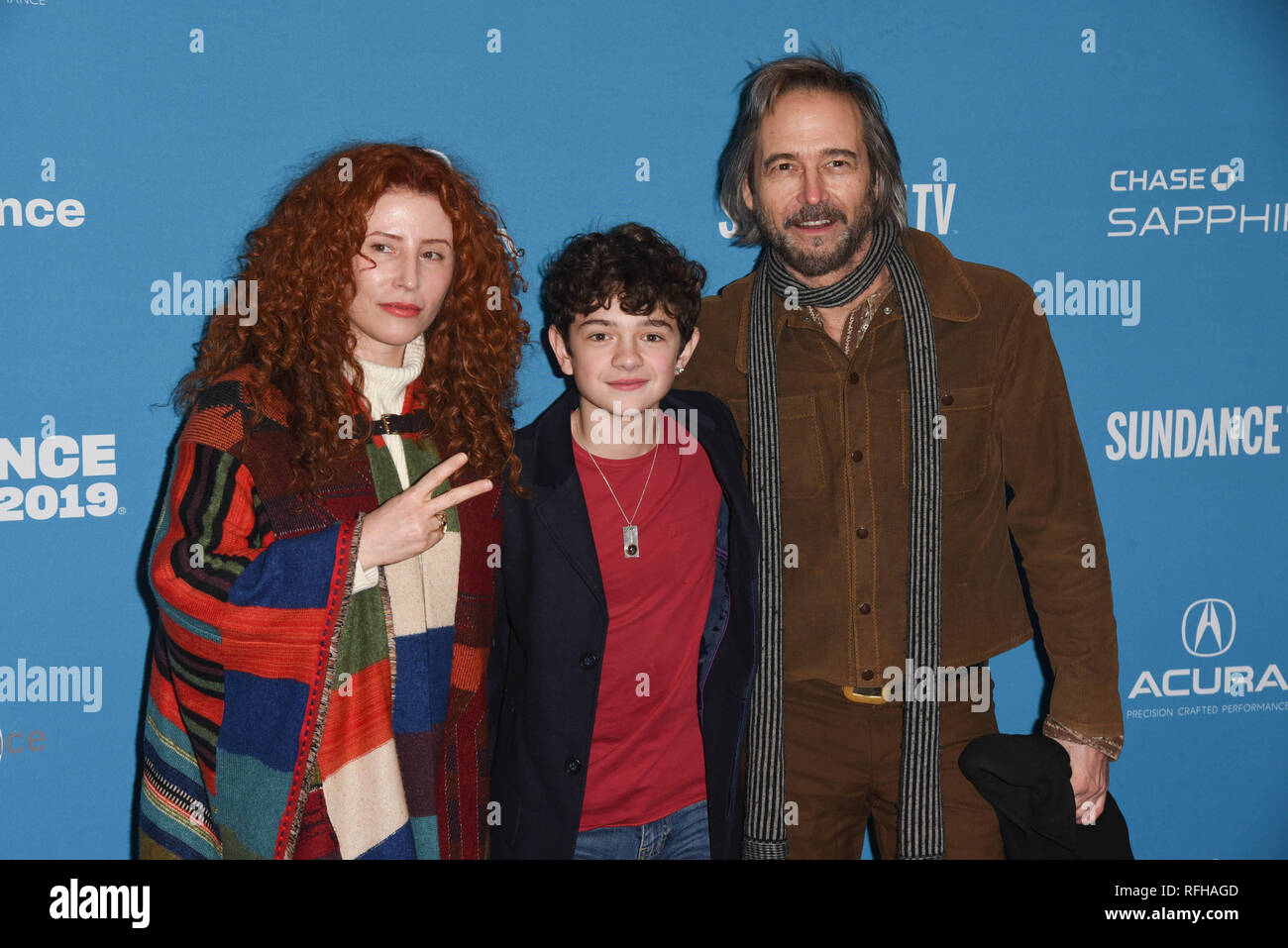 PARK CITY, UT - JANUARY 25: Aima Har'el, Noah Jupe and Craig Stark ...