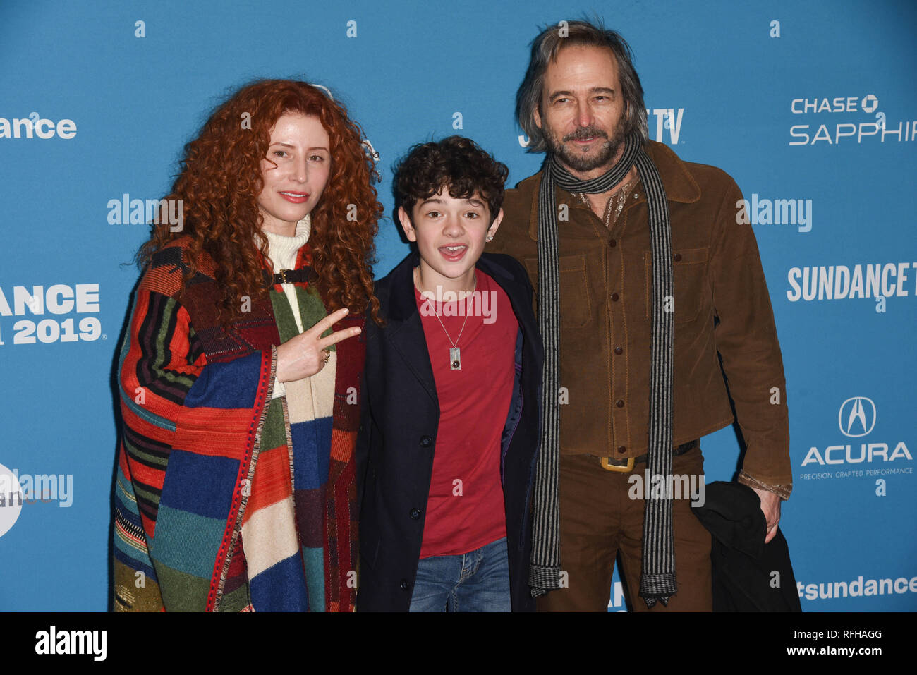 PARK CITY, UT - JANUARY 25: Aima Har'el, Noah Jupe and Craig Stark ...