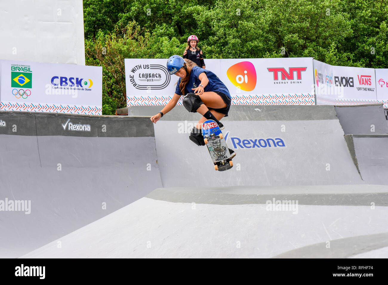 FLORIAN'POLIS, SC - 25.01.2019: SKATE PARK BRAZILIAN CIRCUIT - Even in bad weather, Brazilian ...