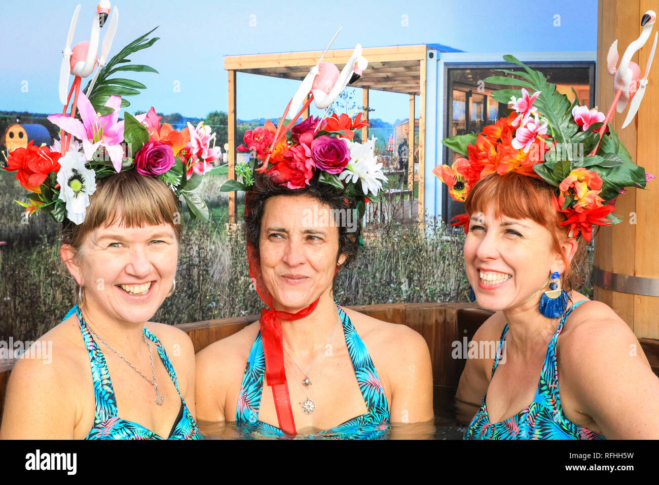 Woman hot tub england hi-res stock photography and images - Alamy