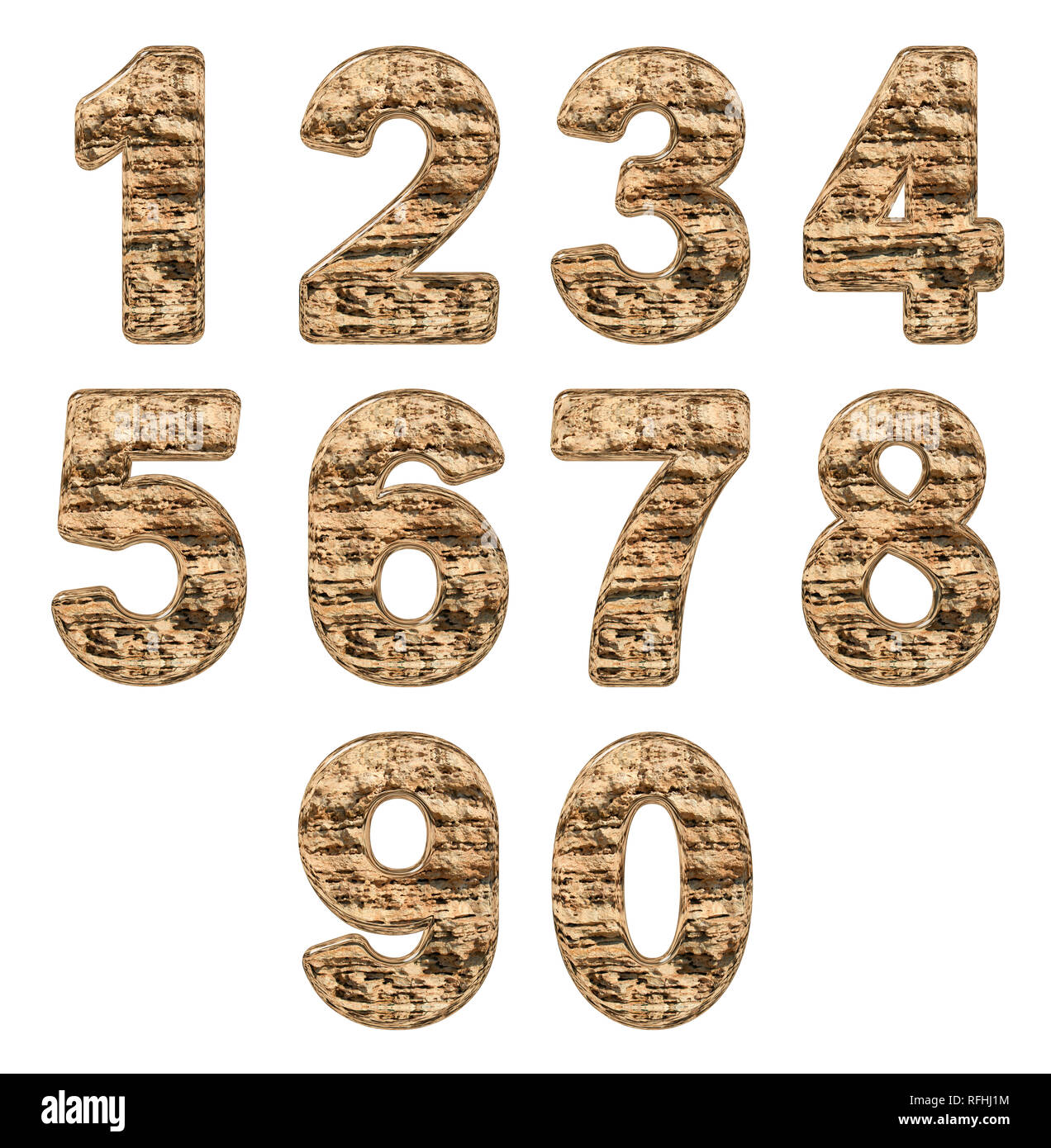 Stone font number 5 three 3d hi-res stock photography and images - Alamy