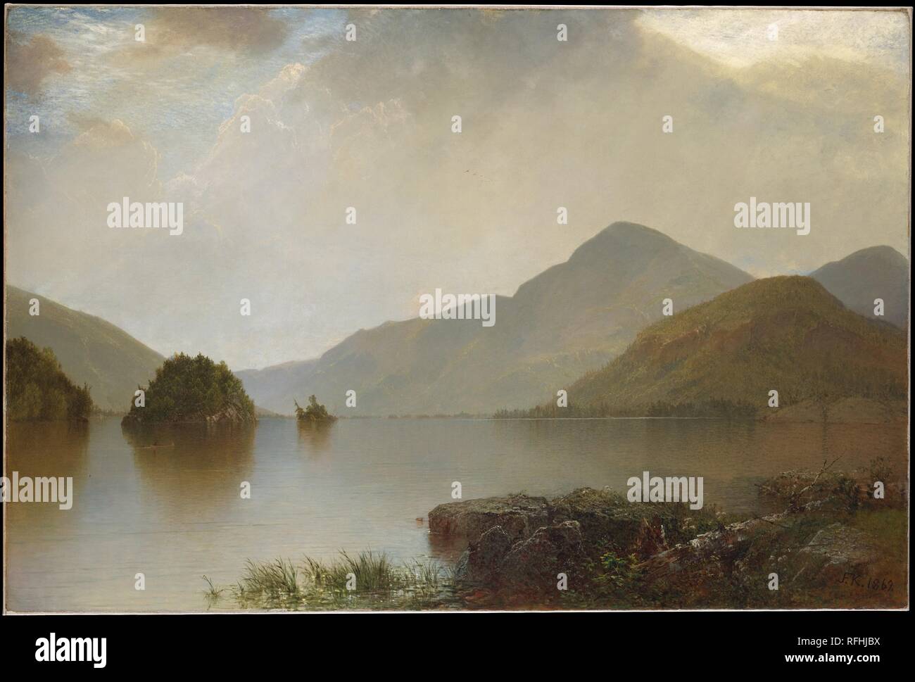 John frederick kensett american united states of america hi-res stock ...