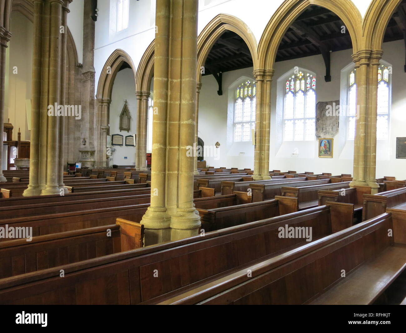 Interior view of the Anglican church of St Peter and St Paul, Grade 1 ...