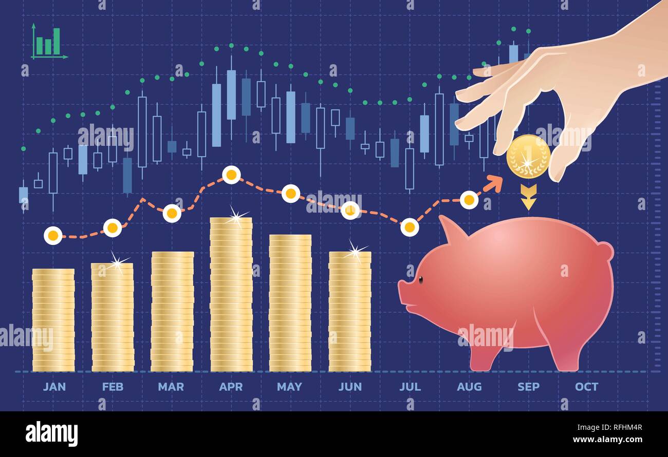 Businessman drawing chart in Stock Vector Images - Alamy
