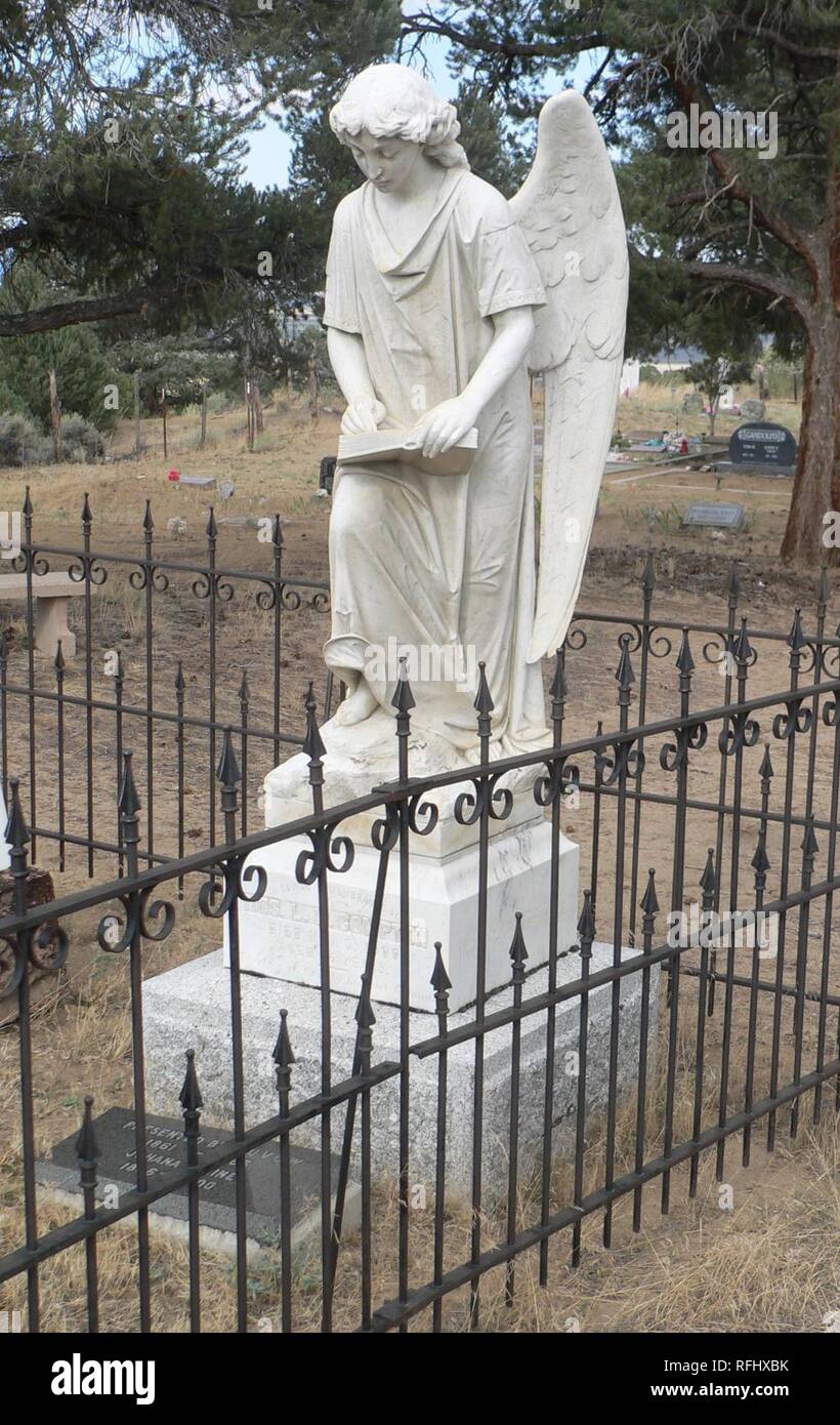 Austin NV cemetery Catholic Compton marker 1 Stock Photo - Alamy