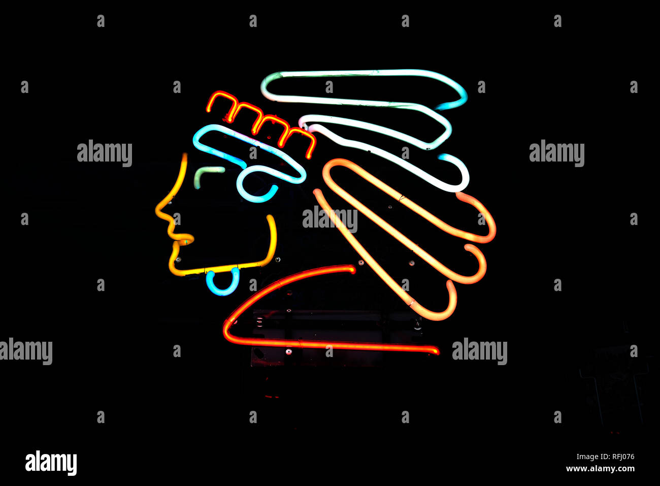Neon indian sign hi-res stock photography and images - Alamy