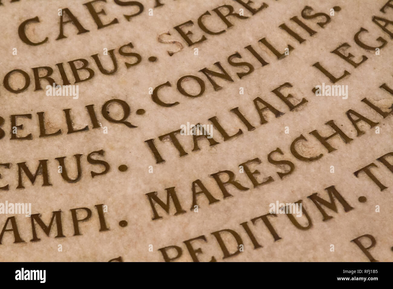 Roman words written in stone hi-res stock photography and images - Alamy