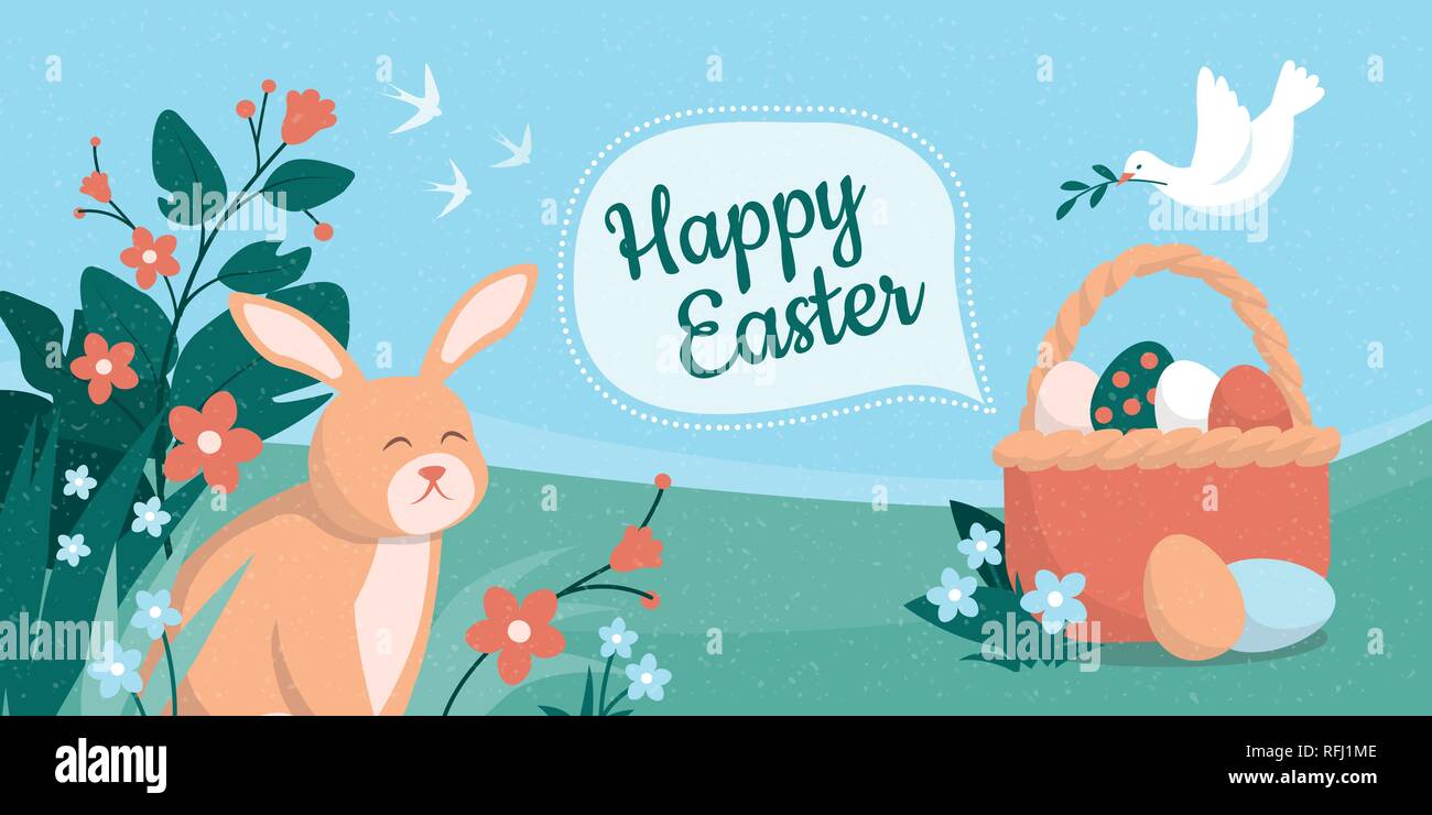 Rabbit flowers Stock Vector Images - Alamy