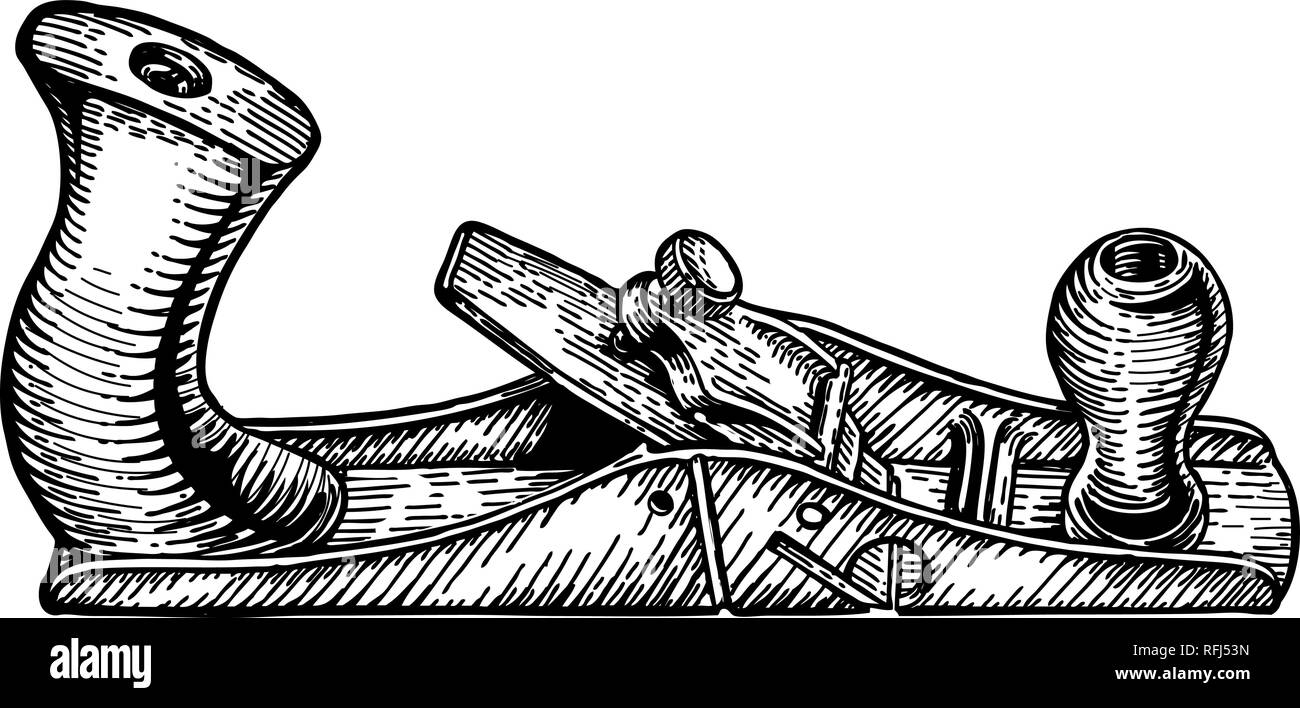 Carpentry jointer plane. Woodworking, woodwork, joinery vintage. Hand ...