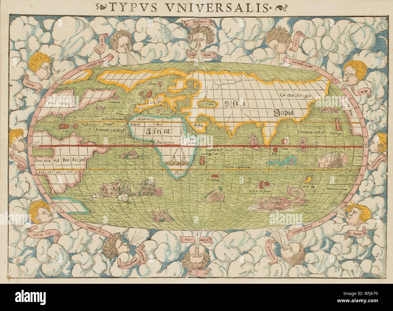 Ptolemy world map hi-res stock photography and images - Alamy