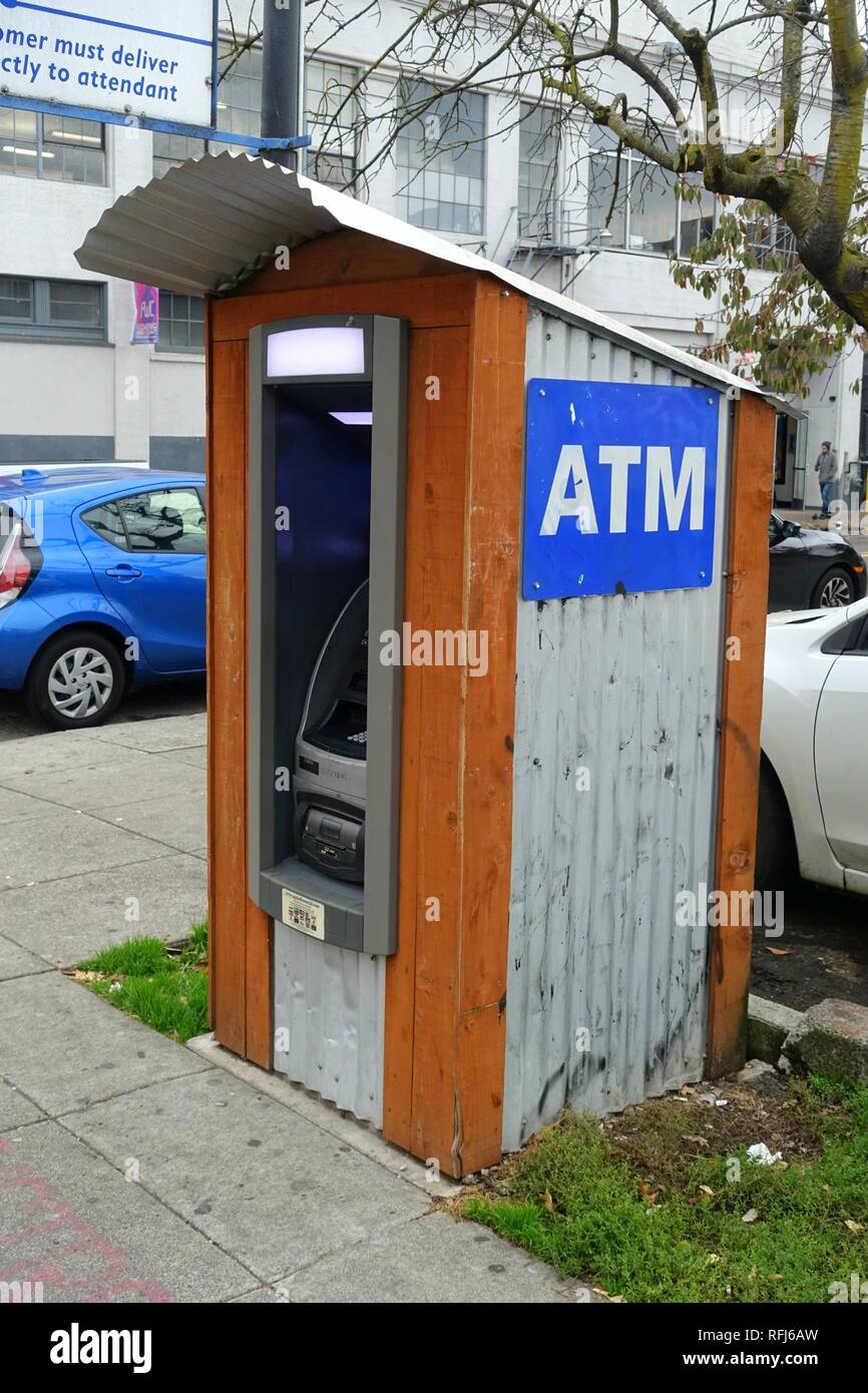 ATM shack - Old Town Chinatown - Portland, Oregon Stock Photo - Alamy