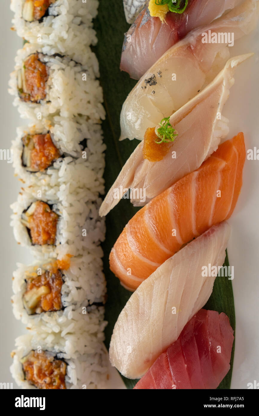 Gourmet Sushi and Seafood against a Clean White Background Perfect for ...