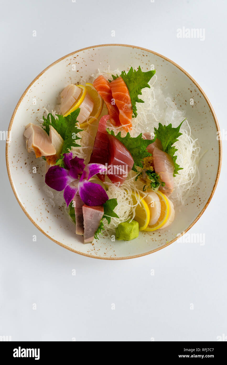 Gourmet Sushi and Seafood against a Clean White Background Perfect for ...