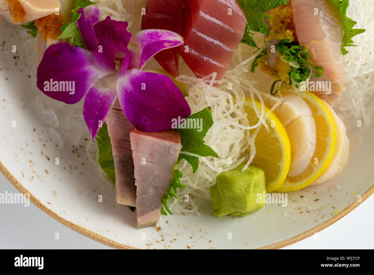 Gourmet Sushi and Seafood against a Clean White Background Perfect for ...