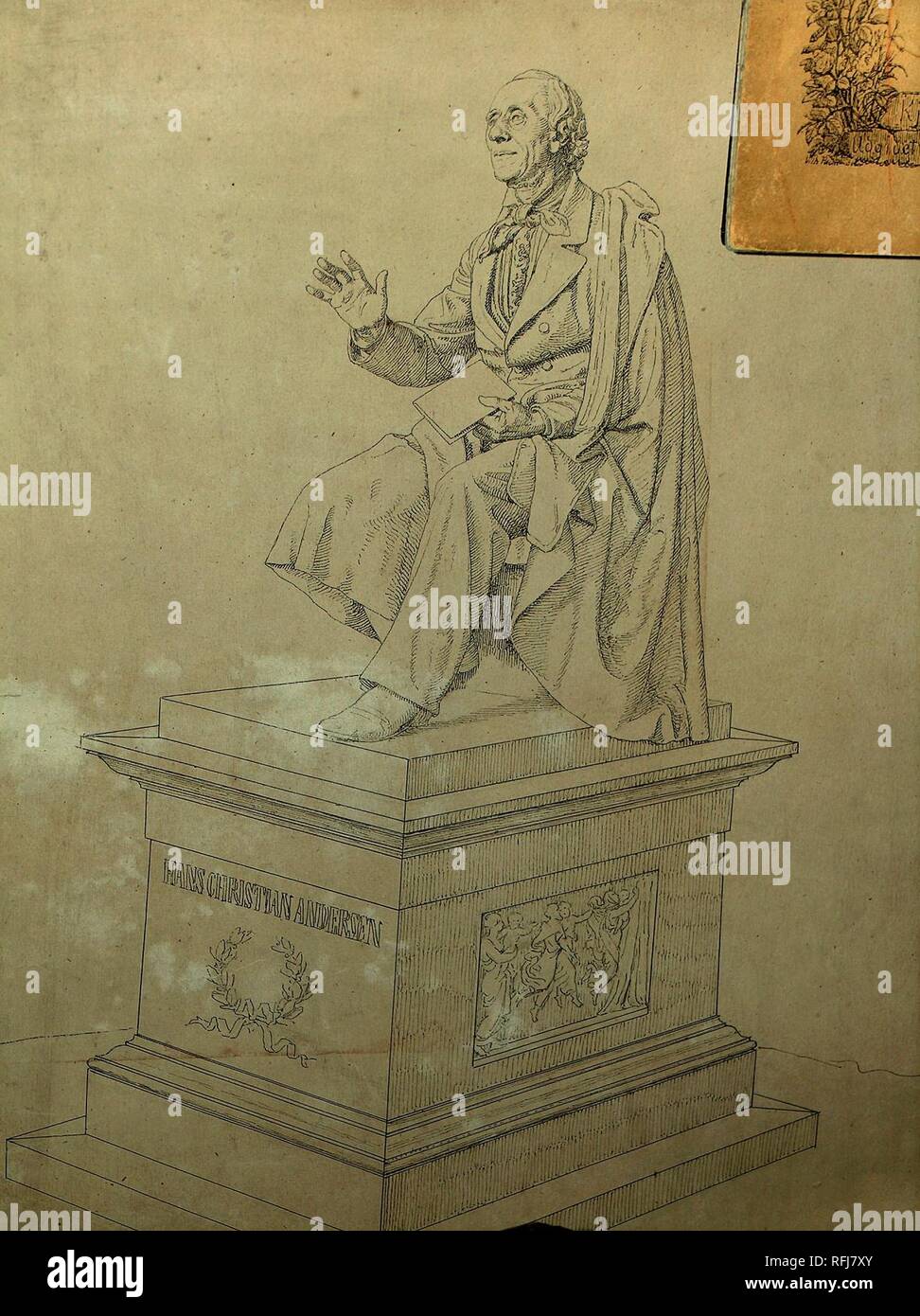 August Saabyes - Hans Christian Andersen drawing Stock Photo - Alamy