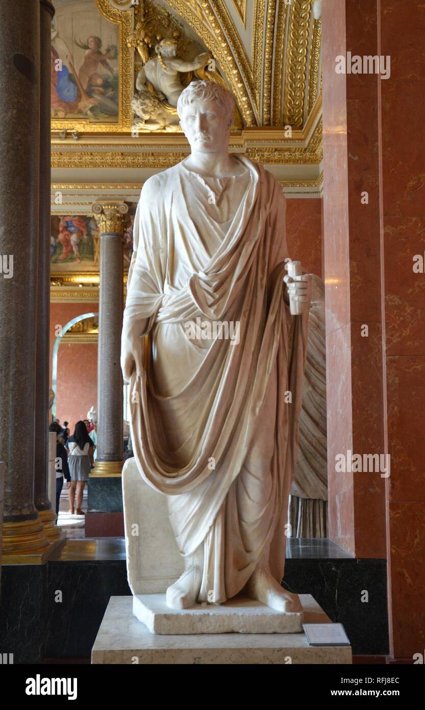 Augustus, Louvre, Ma 1278 Stock Photo - Alamy