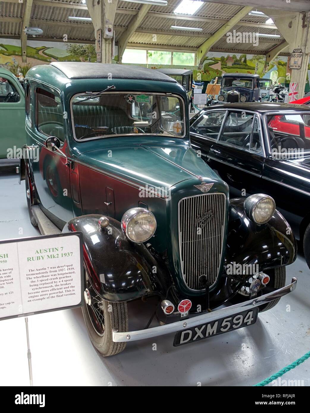 Austin 7 Ruby Mk2 1937 - Bentley Wildfowl and Motor Stock Photo - Alamy