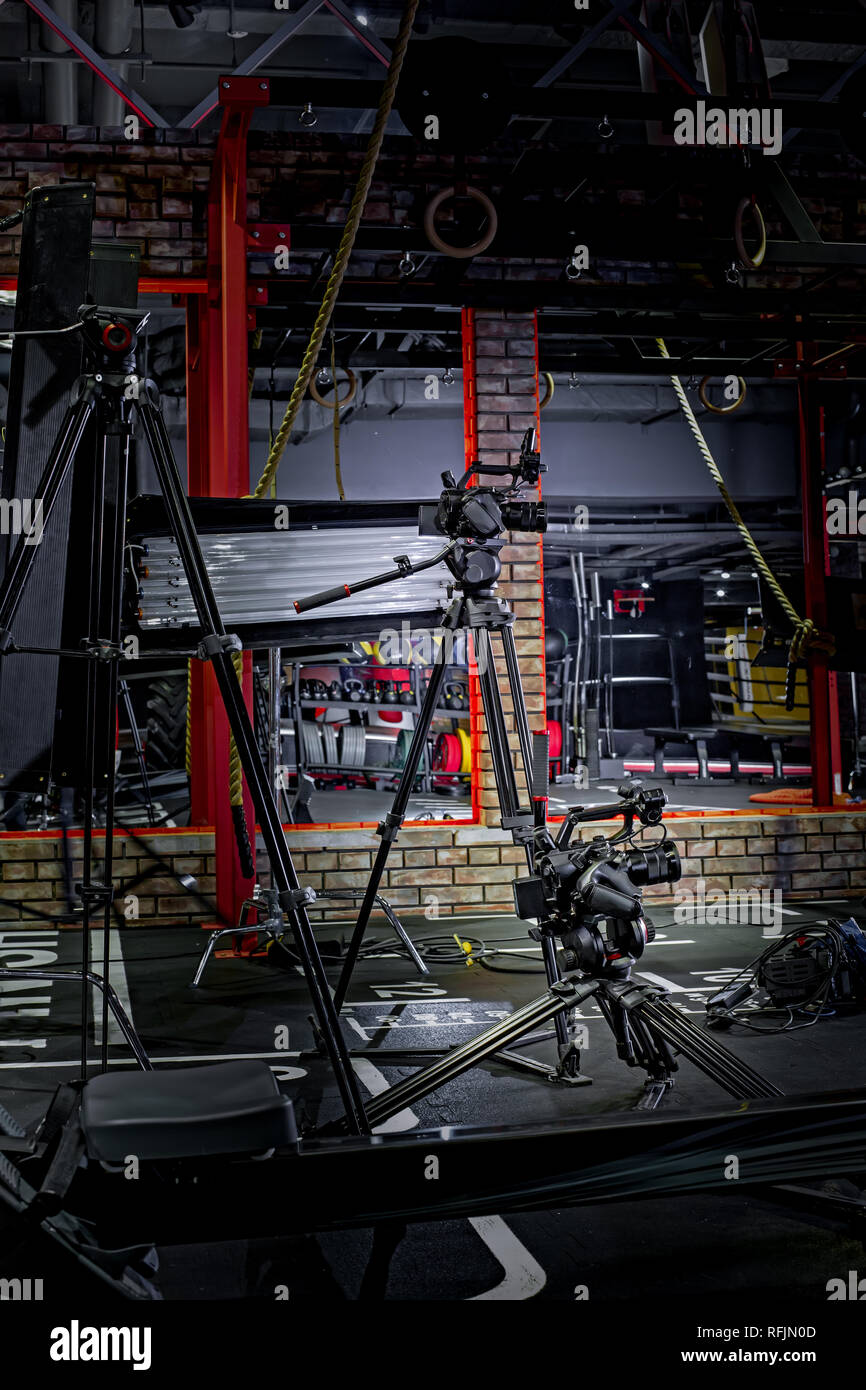 Tv cameras bright lights hi-res stock photography and images - Alamy