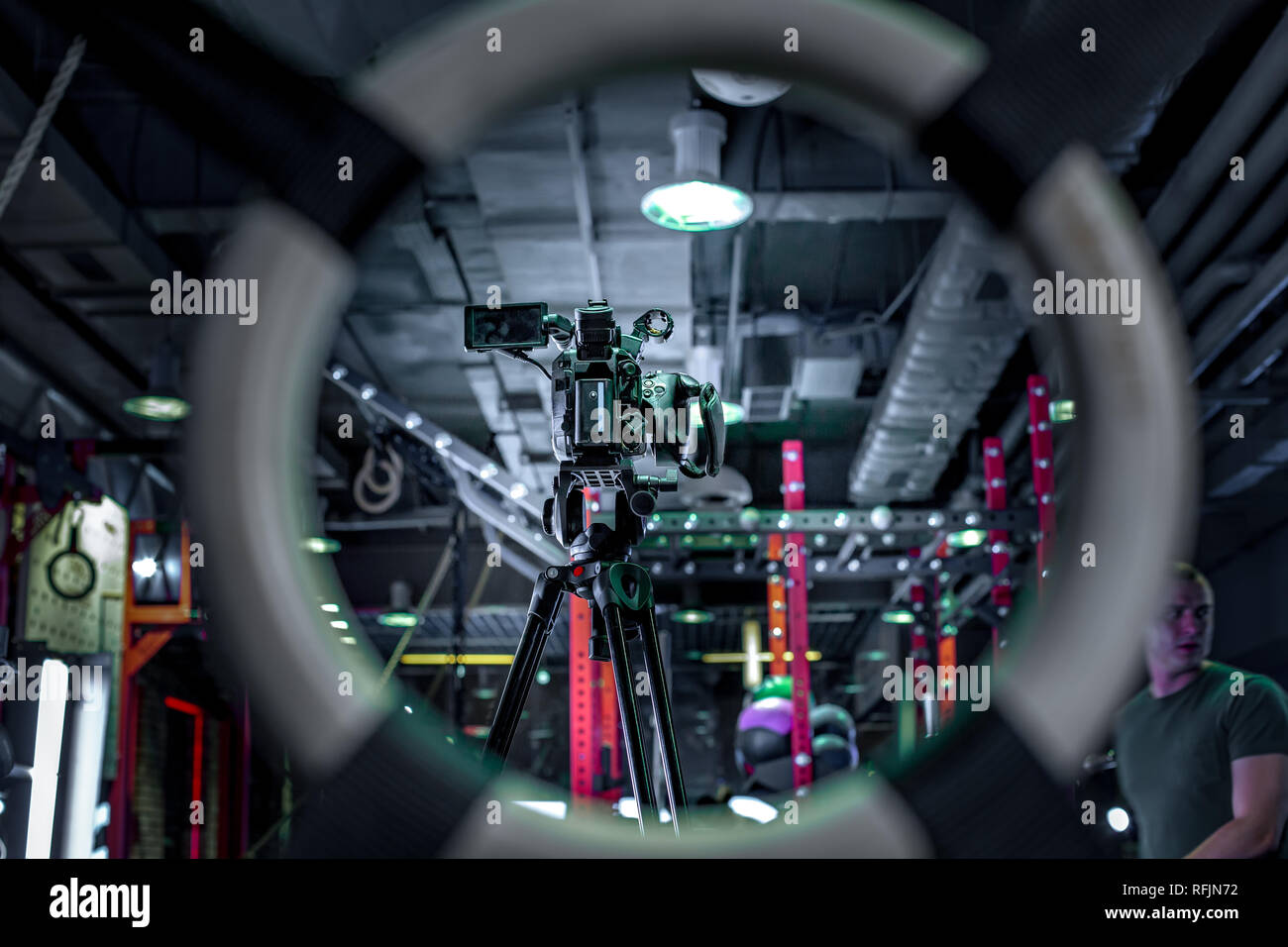 Tv cameras bright lights hi-res stock photography and images - Alamy