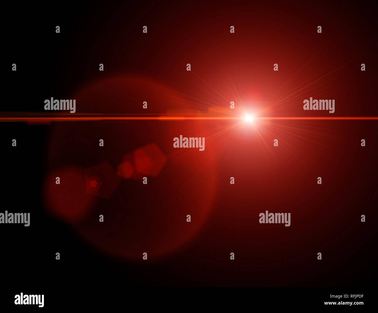 Lights and stars in the night. Lens refraction effect. Stars in the sky ...