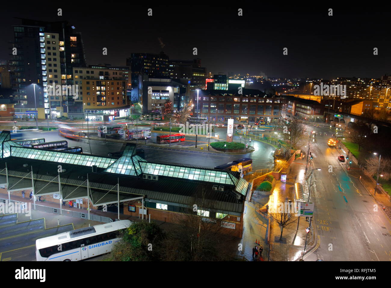 Leeds bus station at night hi-res stock photography and images - Alamy