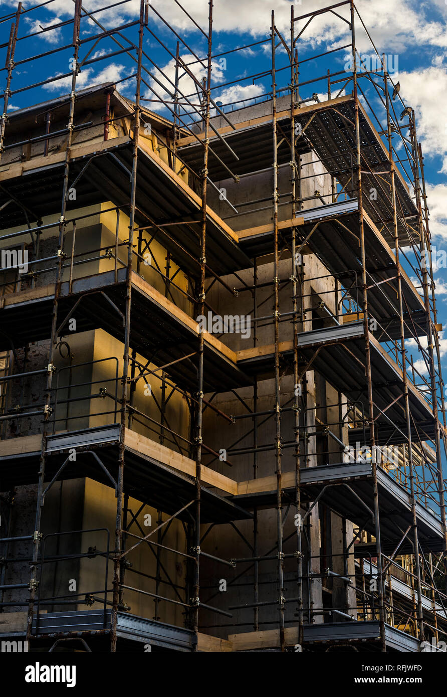 Construction site in the morning Stock Photo - Alamy