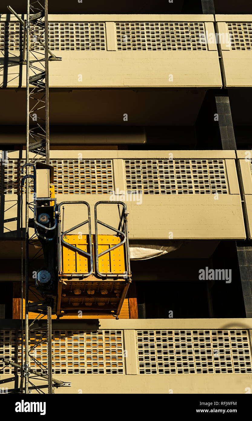 Construction site with small elevator Stock Photo - Alamy