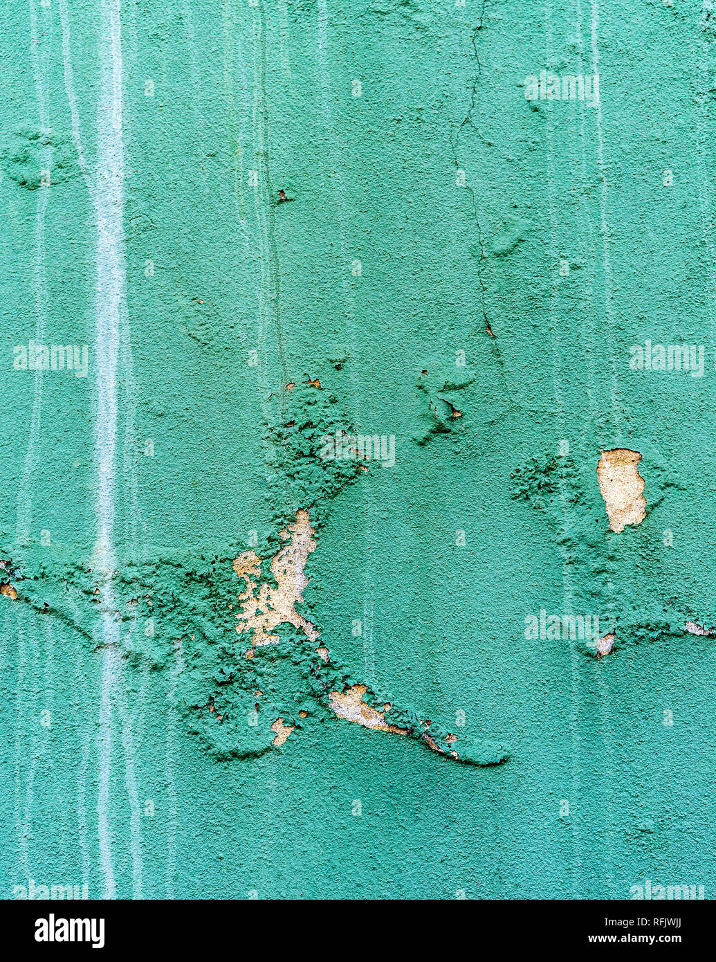 Cracked and decaying paint on an old wall Stock Photo - Alamy