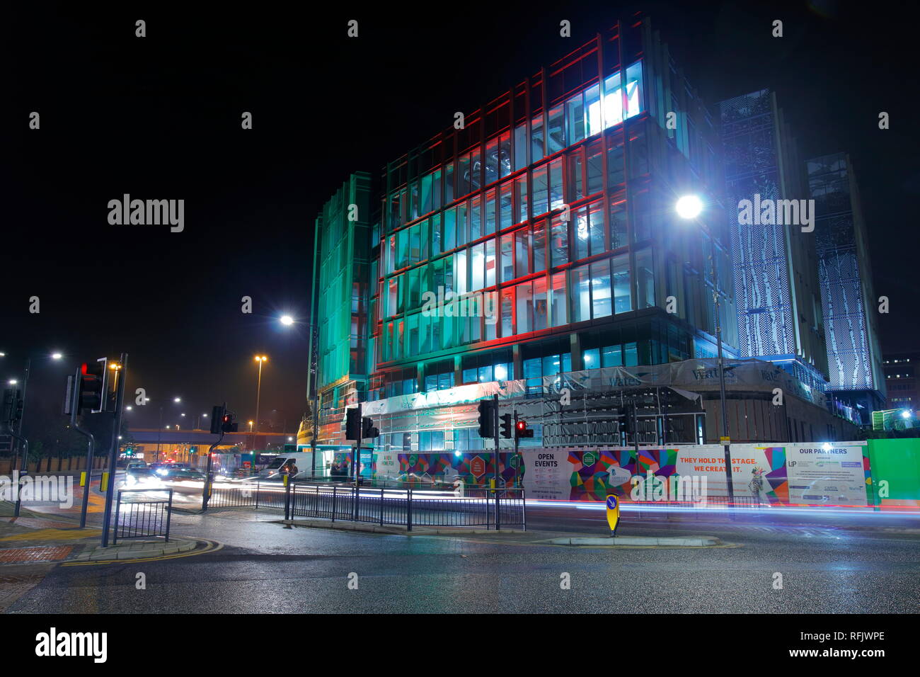 The new School of Creative Arts under construction in Leeds Stock Photo ...