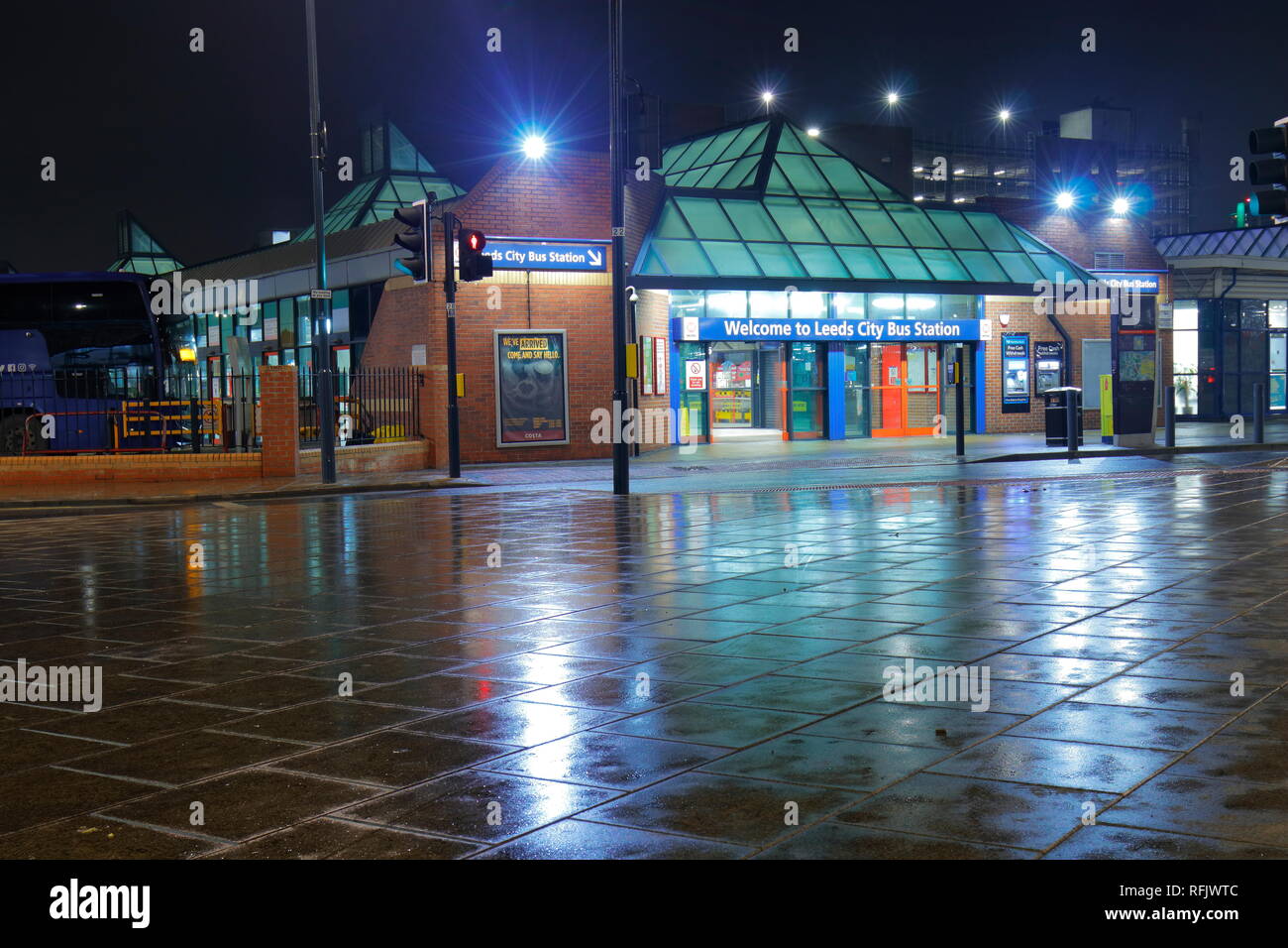 North entrance to Leeds City Bus Station Stock Photo - Alamy