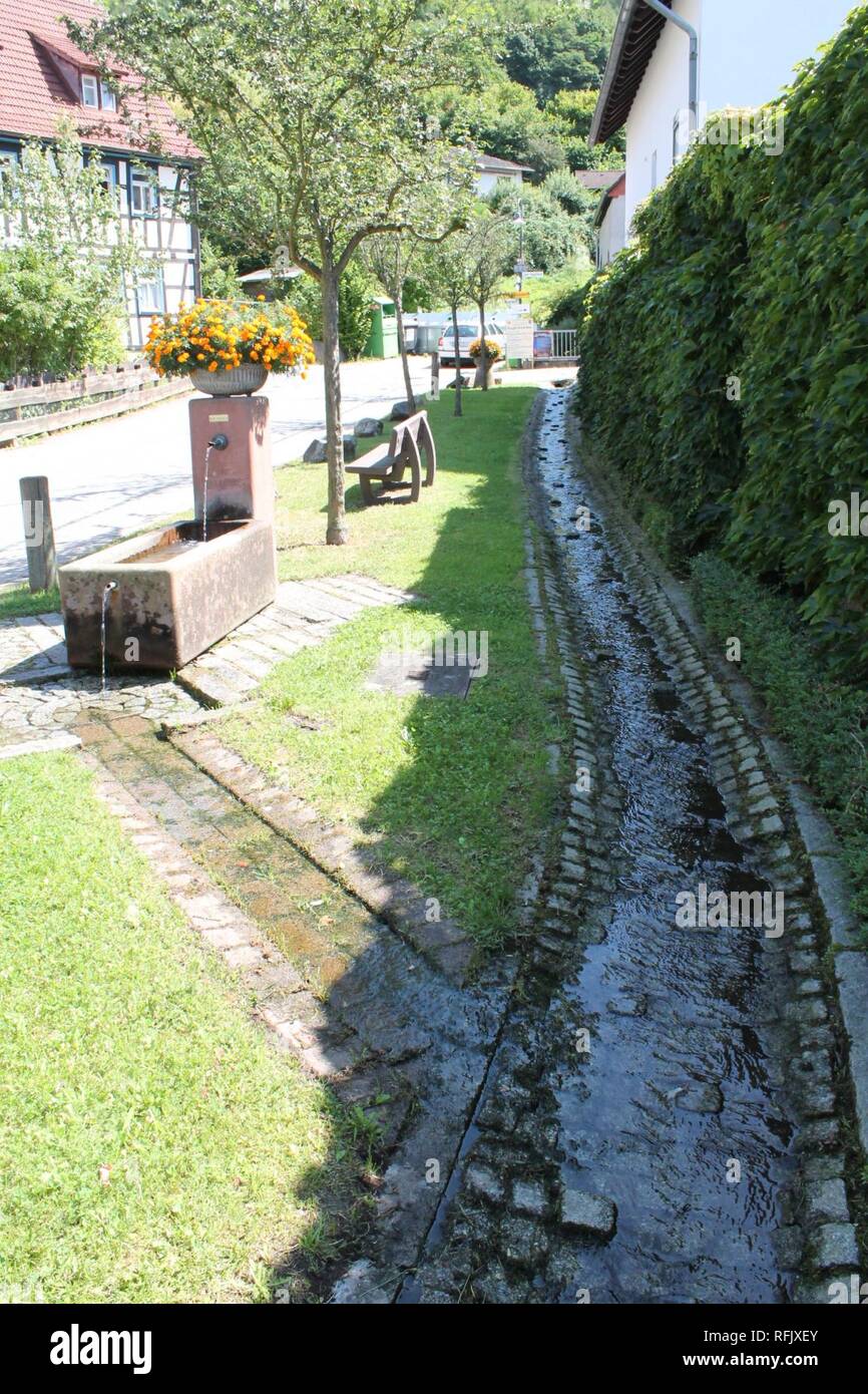 Bachlauf in Stettbach Stock Photo - Alamy