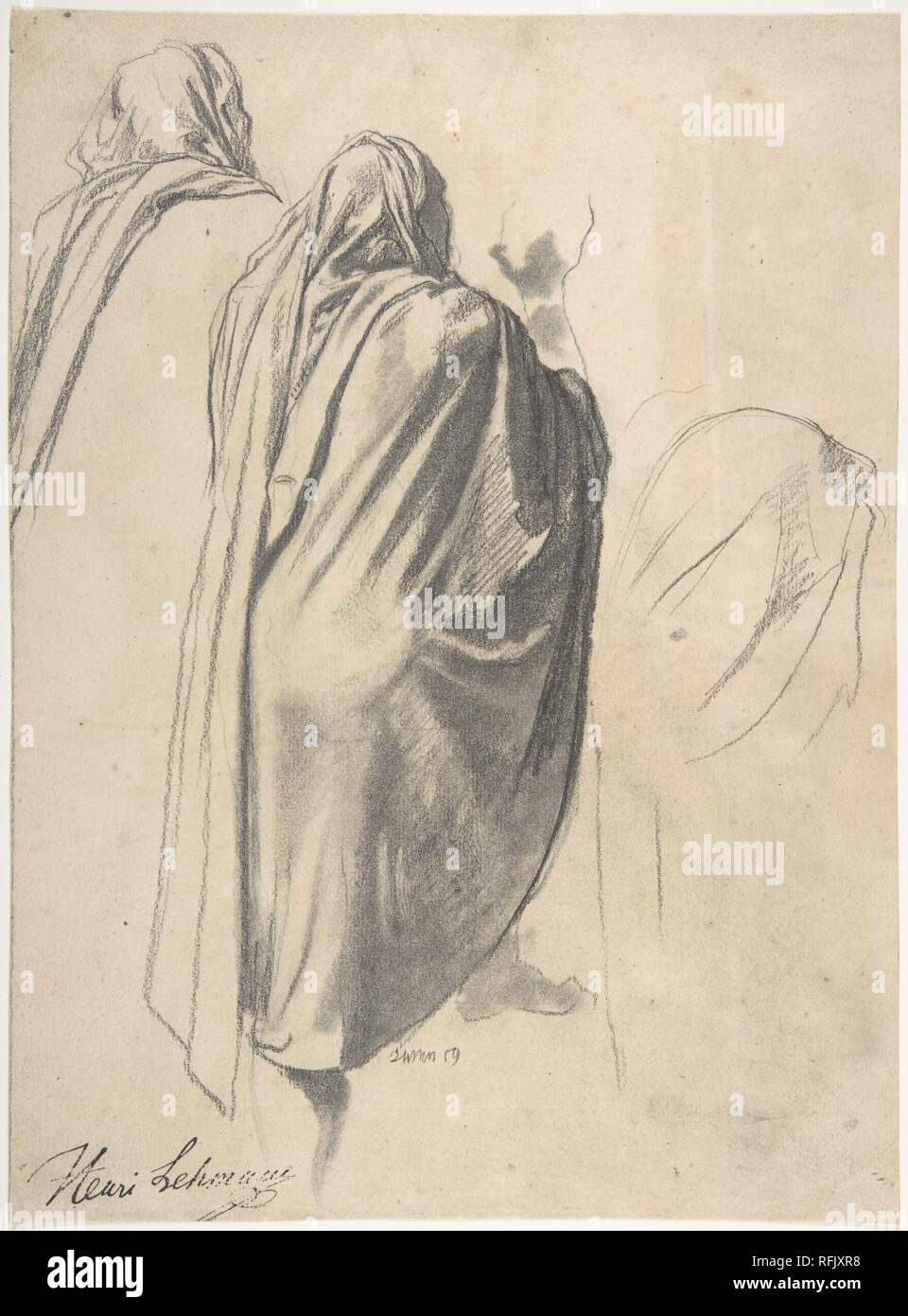 Back View of a Male Figure Wearing a Cloak MET DP807358 Stock Photo - Alamy