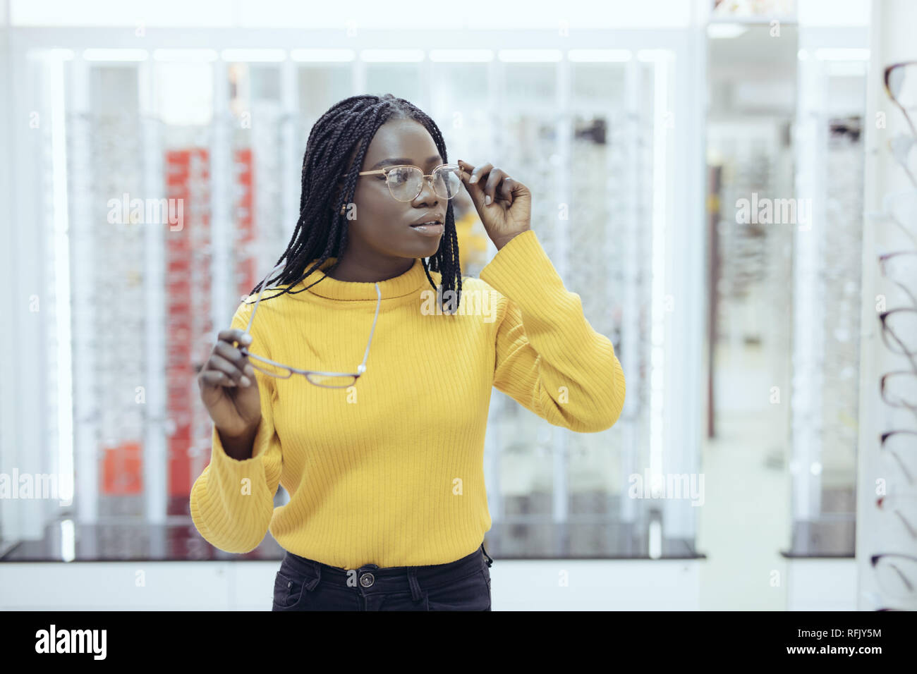 Woman choosing between two hi-res stock photography and images - Alamy