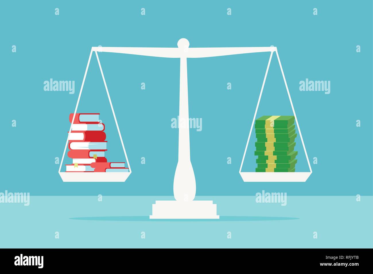 Pile of books balance Stock Vector Images - Alamy