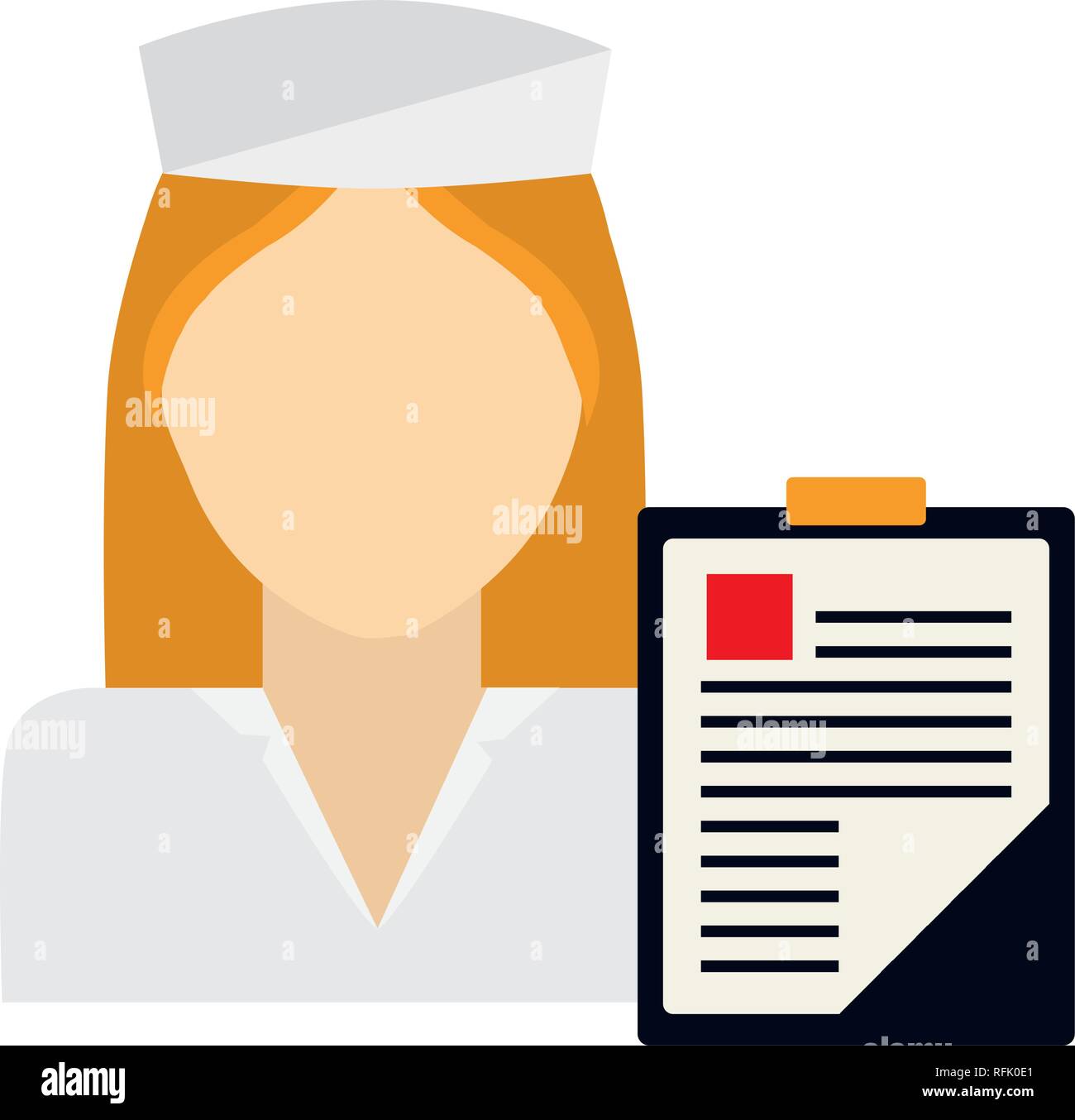 medical nurse with checklist vector illustration design Stock Vector ...