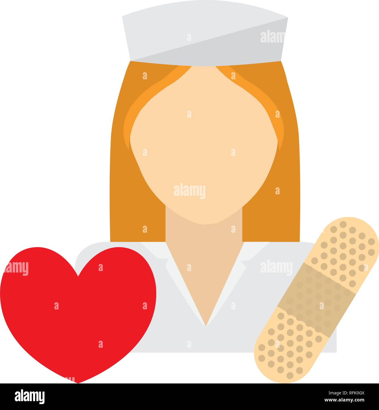 medical nurse with heart cardio vector illustration design Stock Vector ...
