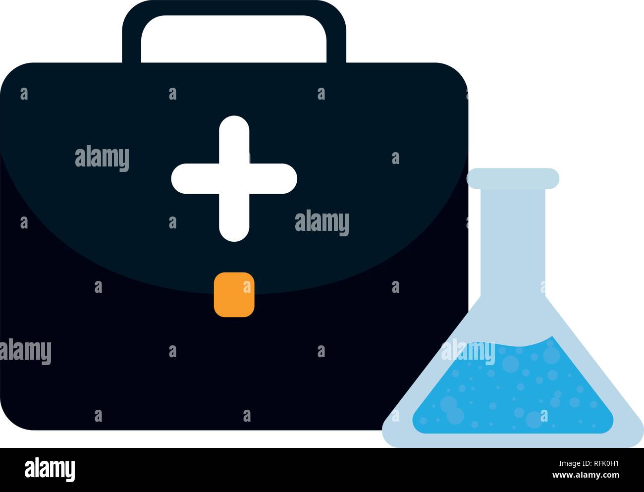 medical kit with tube test vector illustration design Stock Vector ...