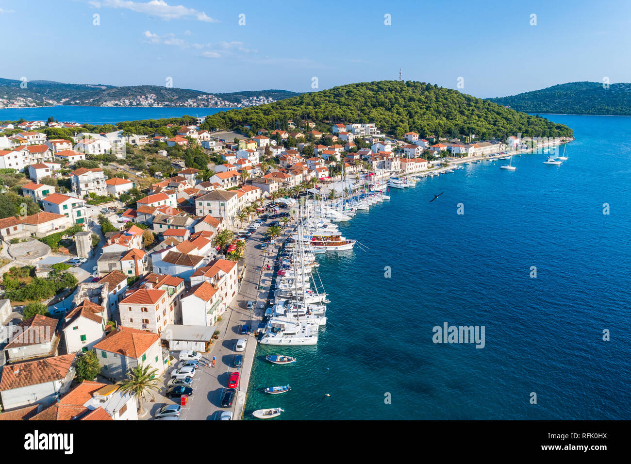 Adriatic town rogoznica aerial hi-res stock photography and images - Alamy