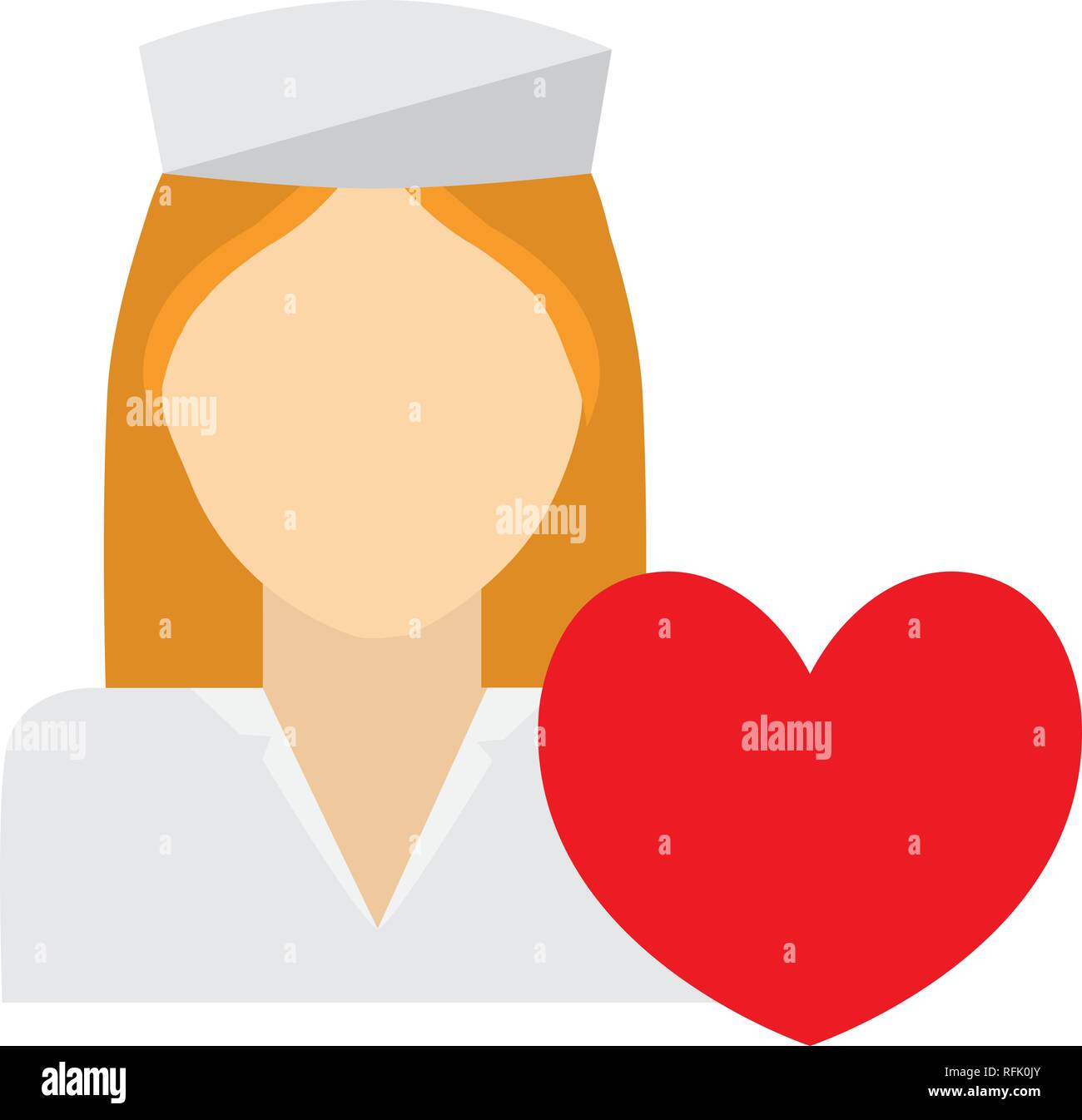 medical nurse with heart cardio vector illustration design Stock Vector ...