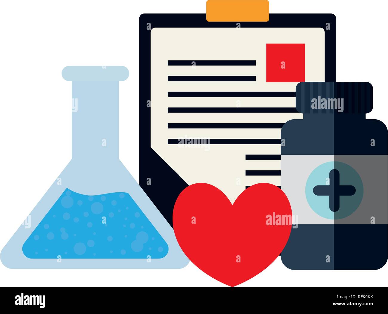medical order checklist with tube test vector illustration design Stock ...
