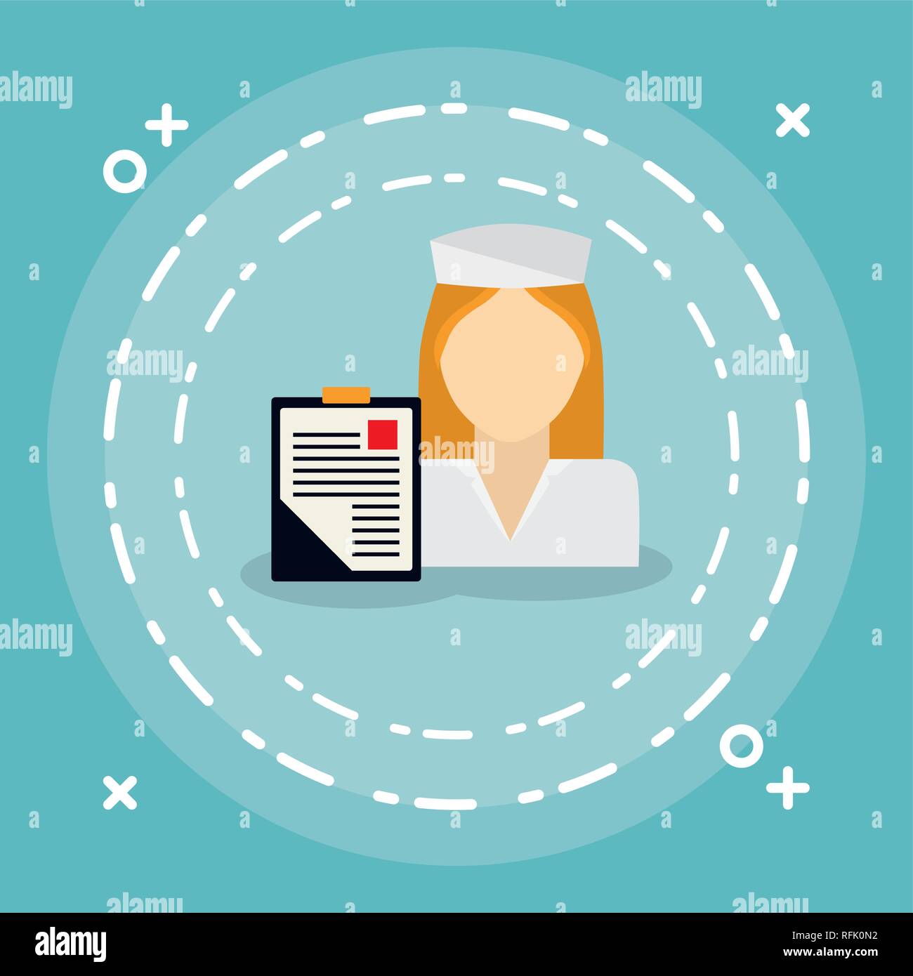 medical nurse with checklist vector illustration design Stock Vector ...