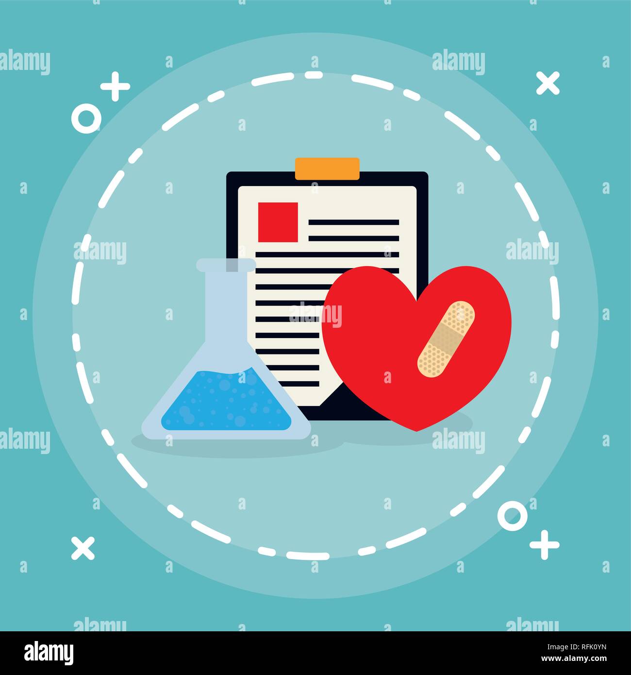 medical order checklist with tube test vector illustration design Stock ...