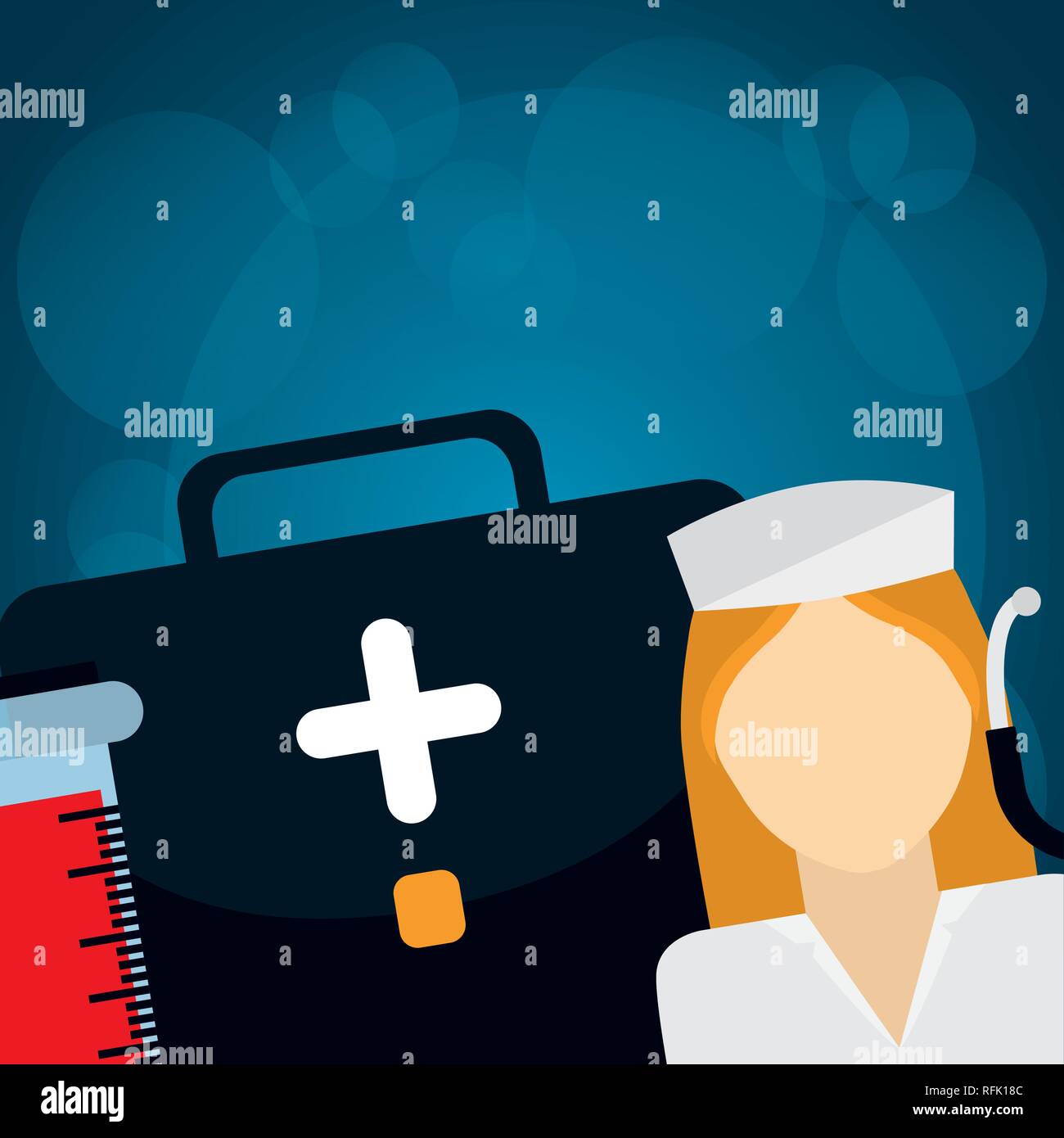 medical nurse with medical kit vector illustration design Stock Vector ...
