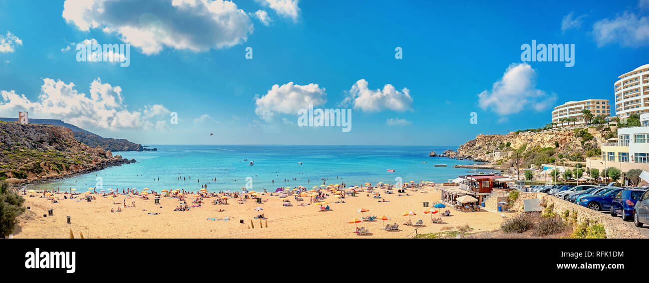 Malta golden bay hi-res stock photography and images - Alamy