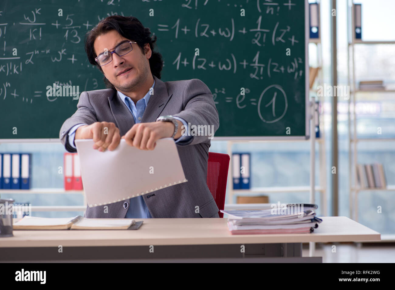 College professor angry student hi-res stock photography and images - Alamy