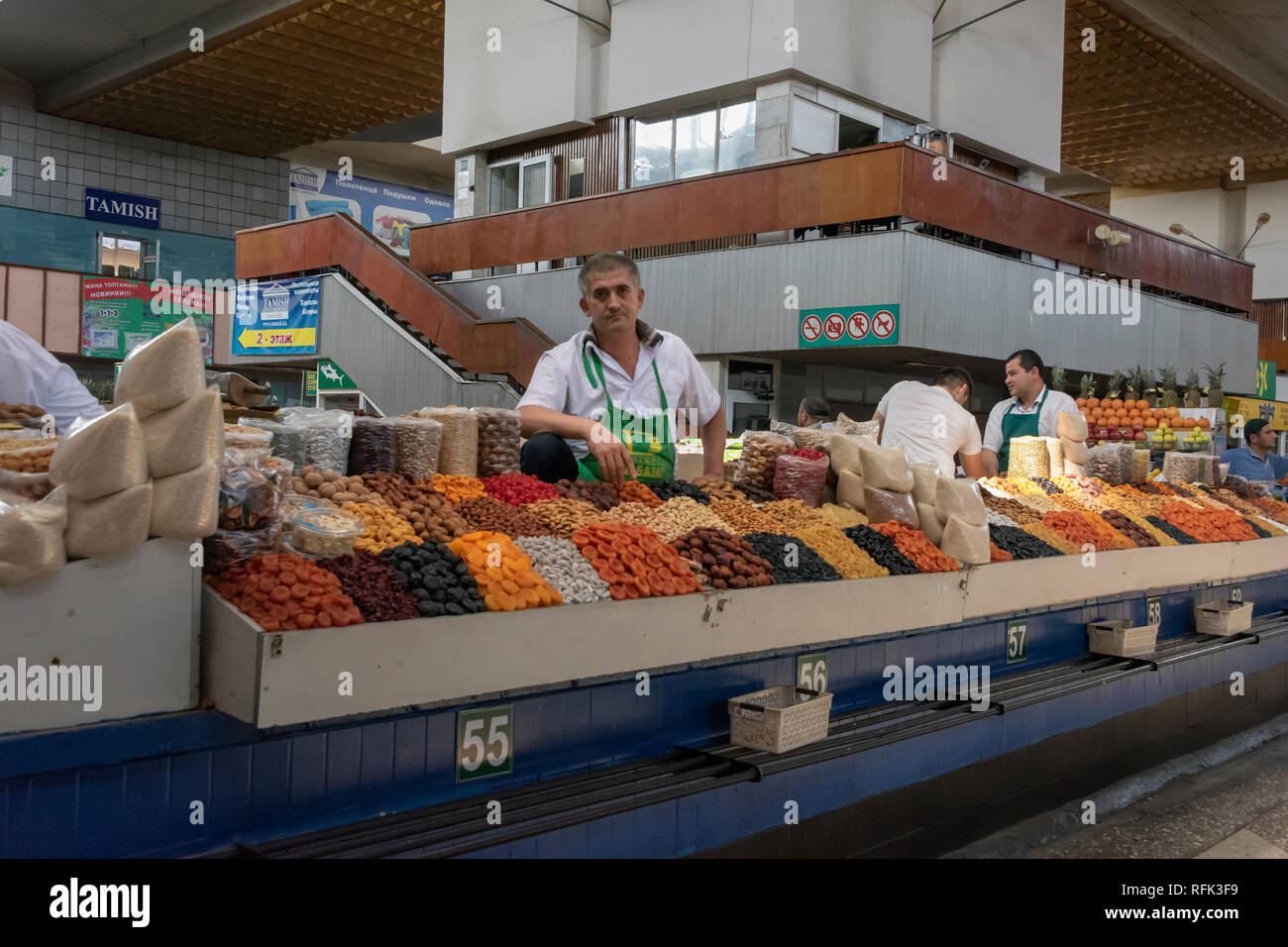 Dried fruits and nuts for sale at the Green Bazaar (Zelyony Bazaar ...