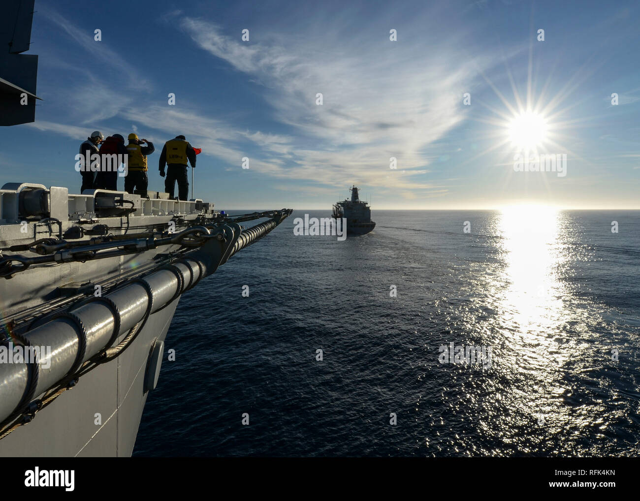 190124-N-SH168-1008 PACIFIC OCEAN (Jan, 24 2019) Sailors assigned to ...