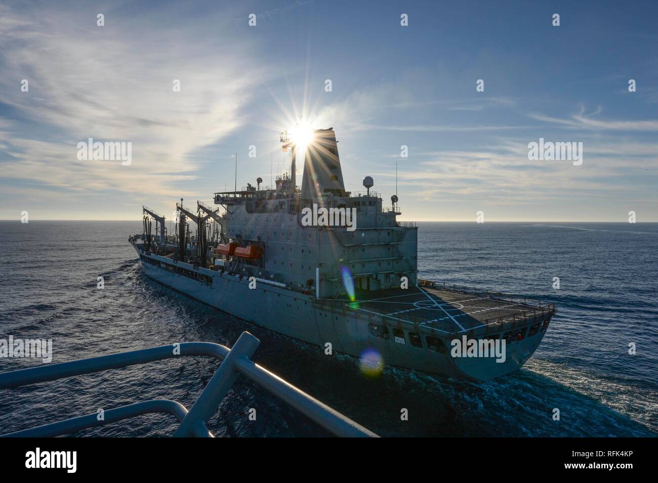 190124-N-SH168-1024 PACIFIC OCEAN (Jan, 24 2019) Fleet replenishment ...