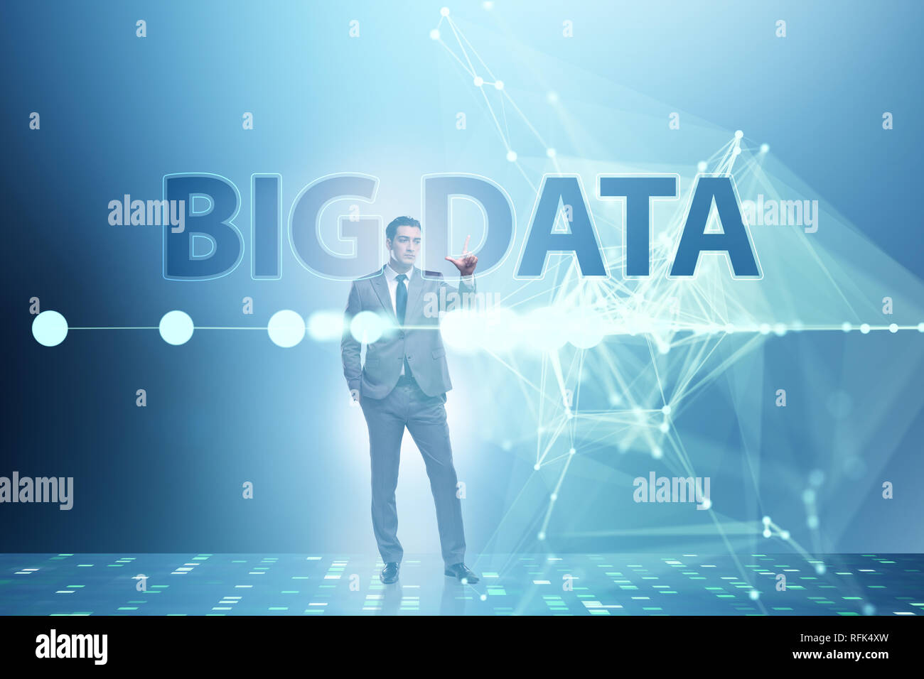 Big data concept with data mining analyst Stock Photo - Alamy