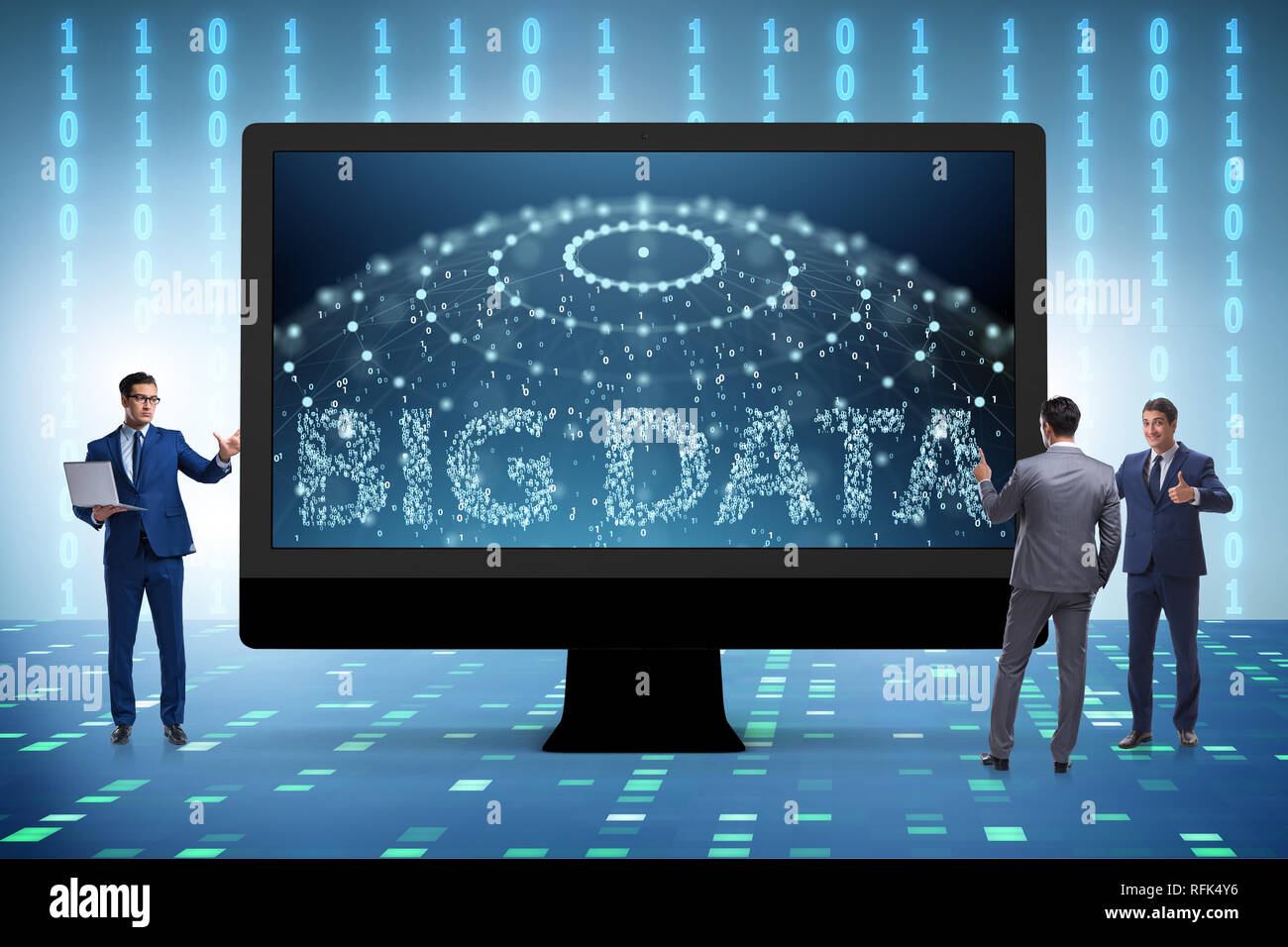 Big data concept with data mining analyst Stock Photo - Alamy